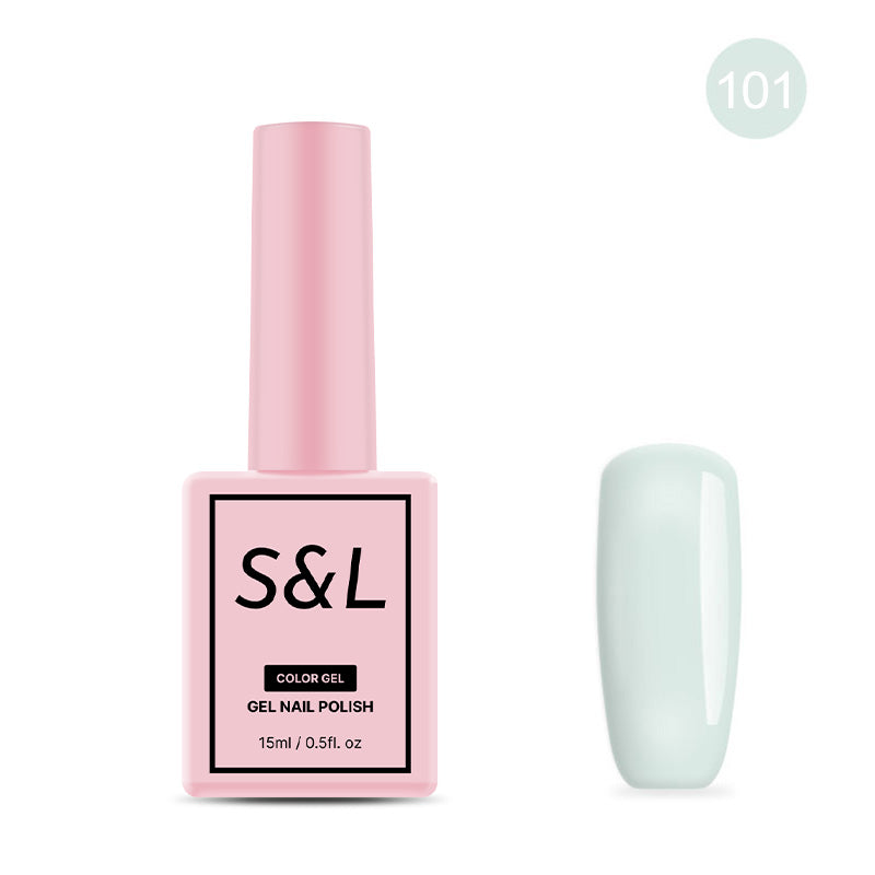 S&L Gel Nail Polish No 101 Sea Breeze Mist Jelly 15ml